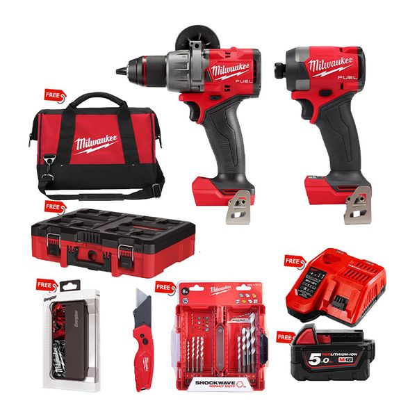 COMBO 1 Máy Khoan & Máy Vặn Vít Milwaukee 18V Thế Hệ Mới – minhtriet.com.vn