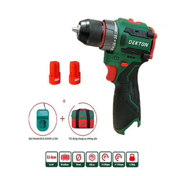 Combo Máy Khoan Pin 16.8V Dekton D16-KVT1055PRO – minhtriet.com.vn