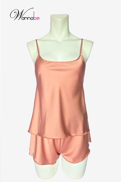 Đồ bộ ngủ nữ quần đùi áo 2 dây WANNABE basic tối giản, dịu dàng trên d – Wannabe