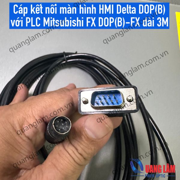 Cáp kết nối HMI DELTA họ DOP-B với PLC Mitsubishi FX – Công ty TNHH Công Nghệ Quang Lâm