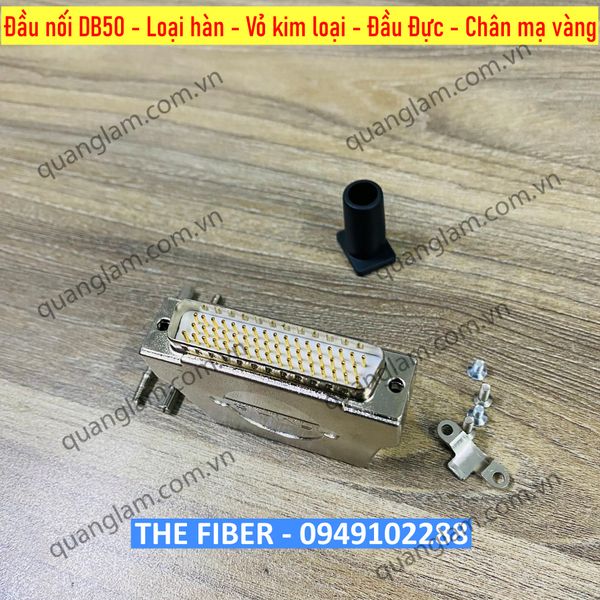 Đầu nối DB50 loại hàn chân mạ vàng kèm vỏ ốp kim loại Đực/Cái – Công ty TNHH Công Nghệ Quang Lâm