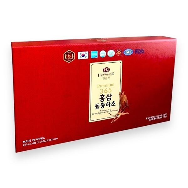 Cao Hồng Sâm & Đông Trùng Hạ Thảo 365 Gold HQ 240g x 4 lọ SeeThai