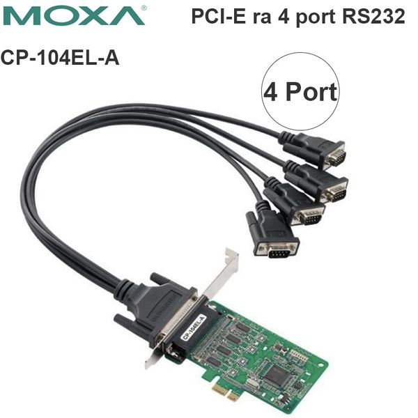Card Moxa CP-104EL-A 4 Port RS232 PCI Express board | PCIe to 4 RS232