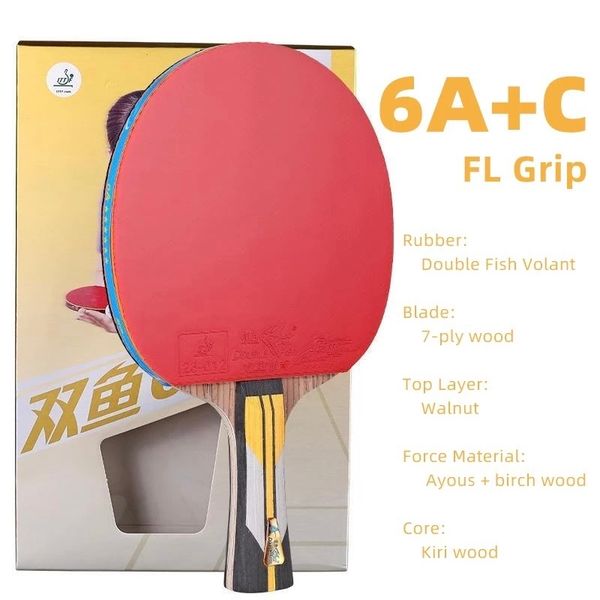VỢT BÓNG BÀN DOUBLE FISH DF 6A+C 6AC CHÍNH HÃNG 1 VỢT KÈM 2 BÓNG – THỂ THAO PHƯỢNG SPORT