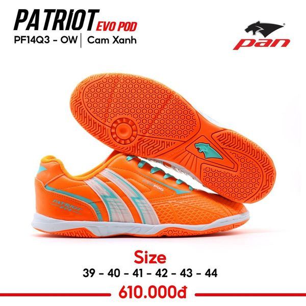 GIÀY BÓNG ĐÁ PAN CHÍNH HÃNG PATRIOT EVO POD ĐẾ BẰNG (IC) – THỂ THAO PHƯỢNG SPORT
