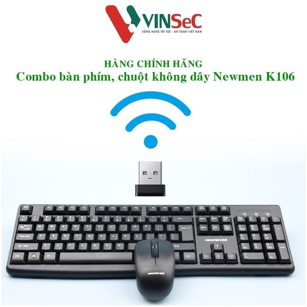 Bàn phím + Chuột không dây Newmen K106- Hàng Chính Hãng – CÔNG TY TNHH VINSEC
