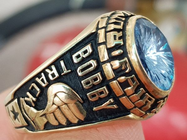 nhẫn mỹ xưa vàng 10k jostens hột tia – Sưu tầm hàng Tốt