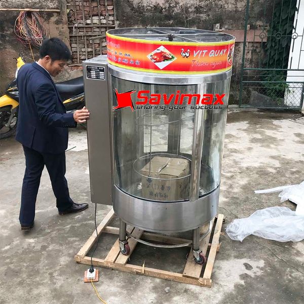Lò quay vịt kính xoay 2 lớp cường lực SV850 – Savimax.vn