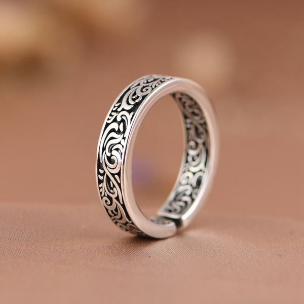 Nhẫn Bạc Thái Hoa Văn - NB673 – Trang Sức Nam