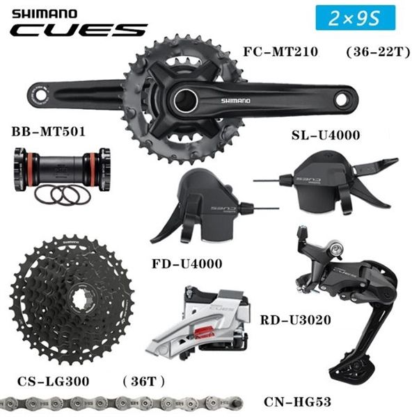 B Group Xe p 2x9 Shimano Cues U4000
