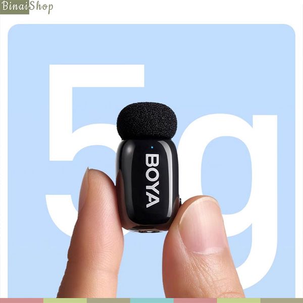 BOYA Mini (Bản mới 2024) - Micro đầu ngón tay không dây, kẹp áo, dùng – BINAI