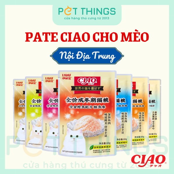 CIAO Nội Địa Trung - Pate Mèo Cá Ngừ 60g (Chính Hãng CIAO) – Pet Things