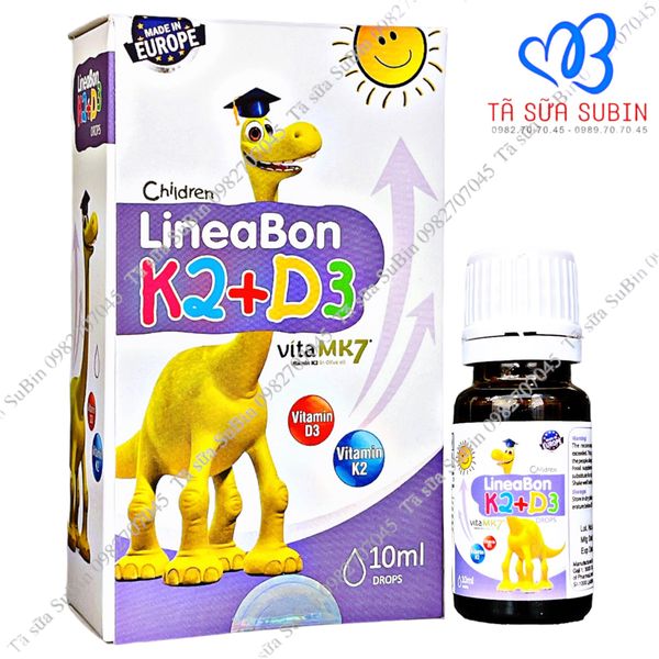 Thực phẩm bảo vệ sức khỏe LineaBon K2 + D3 (Chai 10ml) – Tã Sữa SuBin