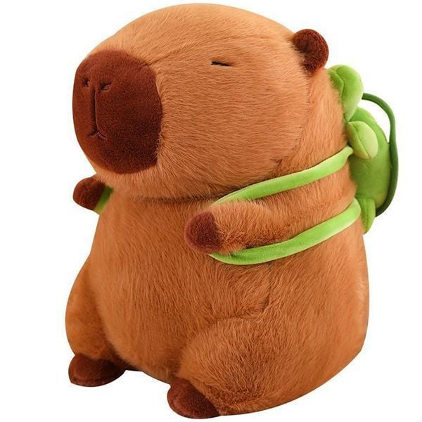 Thú bông chuột lang nước Capybara cõng rùa chi tiết sống động – nShop - Game & Hobby