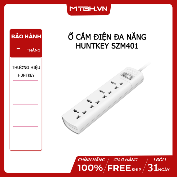 Ổ cắm điện đa năng Huntkey SZM401 – Máy Tính Biên Hòa