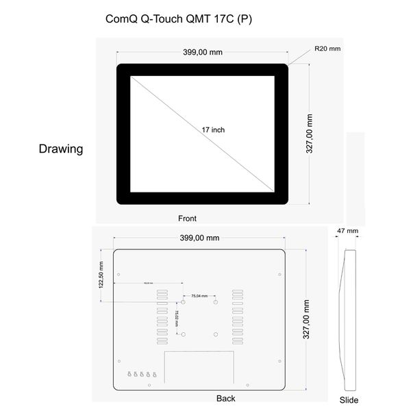 Màn Hình Cảm ứng 17 inch QTOUCH QMT17C (P) – ComQ