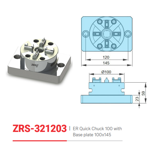 Đầu kẹp EDM ZRS-321203 – AZCOM