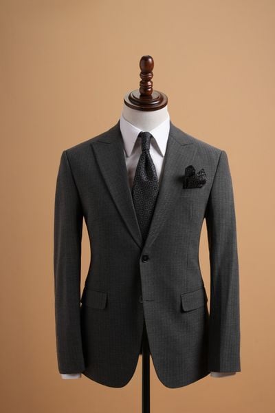 Áo vest ghi tối sọc chìm Adam Store - AV328 – ADAM STORE - Thương hiệu veston may sẵn hàng đầu ...