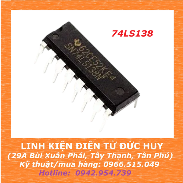 IC 74138 74LS138 – LINH KIỆN ĐIỆN TỬ ĐỨC HUY (29A BÙI XUÂN PHÁI)