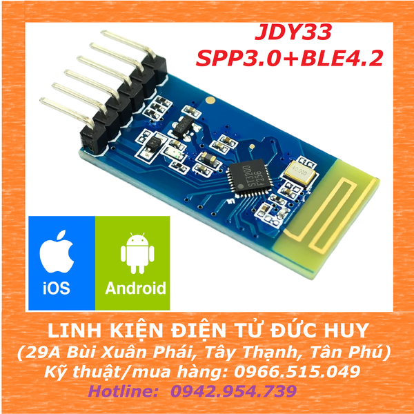 MODULE JDY - 33 SPP 3.0 BLUETOOTH + BLE GIAO TIẾP ĐƯỢC VỚI ANDROID VÀ – LINH KIỆN ĐIỆN TỬ ĐỨC ...