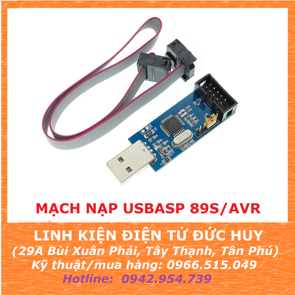 Mạch nạp USBASP nạp chương trình 89S AVR – LINH KIỆN ĐIỆN TỬ ĐỨC HUY (29A BÙI XUÂN PHÁI)