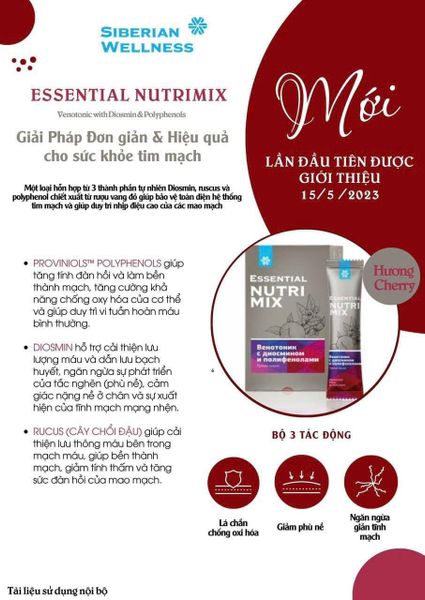 Essential Nutrimix. Venotonic with Diosmin & Polyphenols Spicy Cherry ...