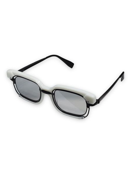 Kính Kuboraum H91 - Mắt Đen Gọng Viền Trắng – EDDY