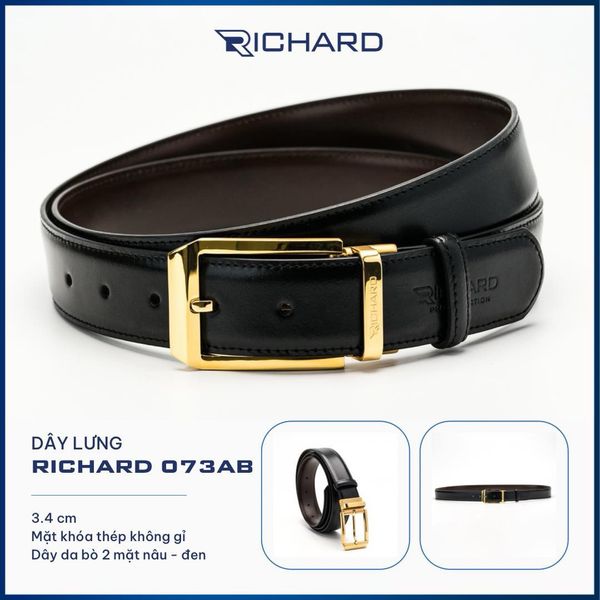 DÂY LƯNG NAM DA BÒ CAO CẤP RICHARD 073 ( MẶT KHÓA THÉP KHÔNG GỈ SANG T – Richard - Phụ Kiện Nam ...