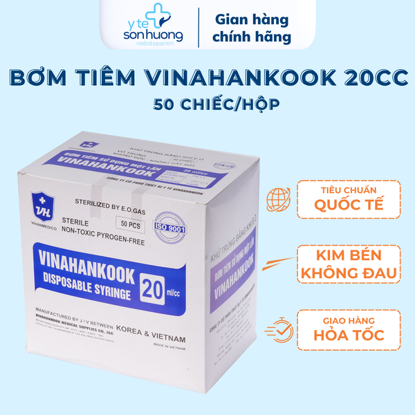 Bơm tiêm Vinahankook 20cc 23G x 1'' – Y Tế Sơn Hương