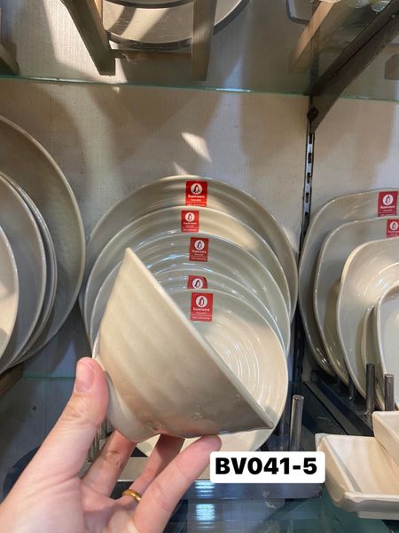 Tô súp có vân màu Nâu Đá dáng Nhật Superware