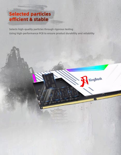 Bộ nhớ RAM KINGBANK DDR4 DESTOP SHARPBLADE RGB 8G CÓ TẢN 3600MHz – Linaco