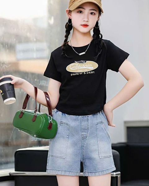 Bộ short jean bé gái CALI 1997 Rika House