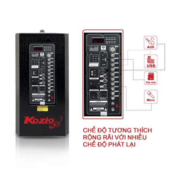 Loa di động 2 tấc đôi KOZIO KH-208 – Điện Máy Xuân Hòa