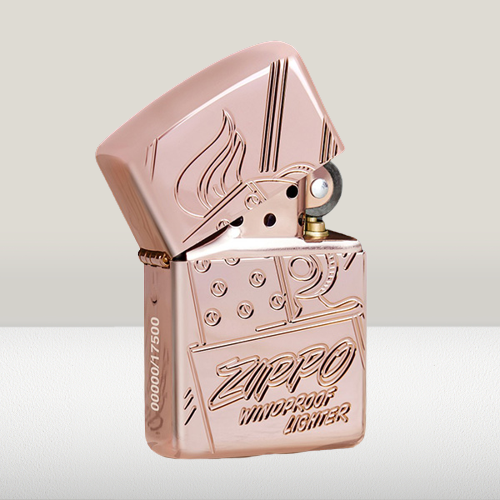 Bật Lửa Zippo 48768 – Zippo Script Collectible Armor Rose Gold Z327 – KENTSHOP ZIPPO SƯU TẦM