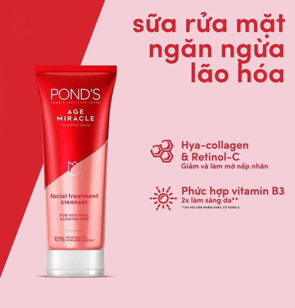 Ponds Sữa Rửa Mặt Ngăn Ngừa Lão Hóa 100g Beauty Republic Official