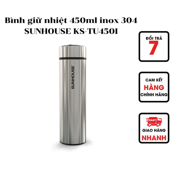 BÌNH GIỮ NHIỆT INOX 304 SUNHOUSE 450ML KS-TU450I CHÍNH HÃNG – Gia Dụng Bảo Anh