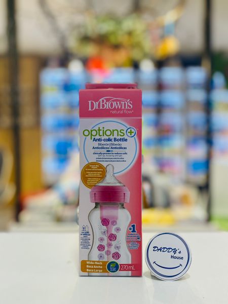 Bình sữa Dr Brown's Option Plus nhựa PP (270ml) - Màu hồng – Daddy's House
