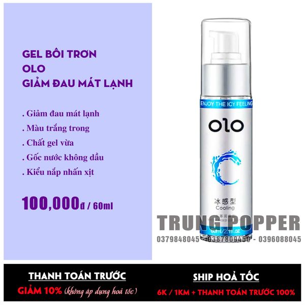 GEL BÔI TRƠN OLO GIẢM ĐAU MÁT LẠNH (60ml) – Trung Sex