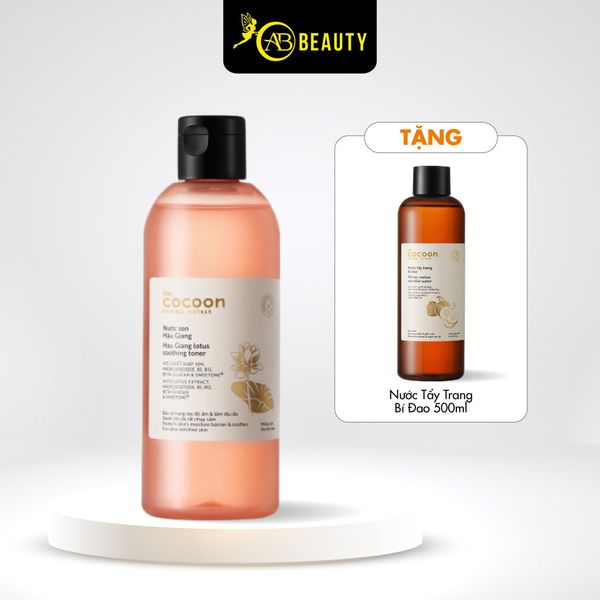 Combo Nước Sen Hậu Giang 310ml tặng Nước tẩy trang bí đao 500ml – AB BEAUTY WORLD