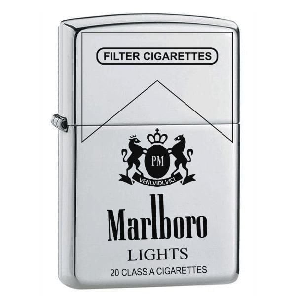 Zippo Marlboro trắng bóng | zippo marlboro giá rẻ – ZIPMEN