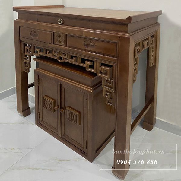 Bàn thờ gỗ sồi kèm tủ BT6 – BÀN THỜ GIÁ RẺ