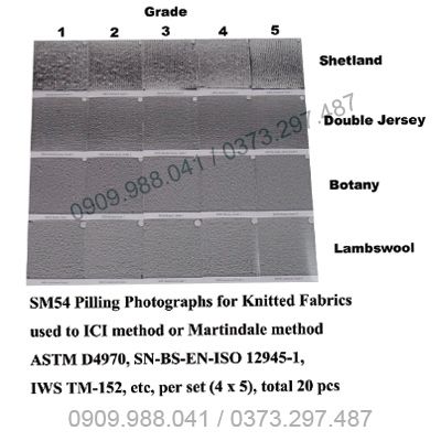 Ảnh chuẩn đánh giá IWS SM54 for knitted fabrics 766-460 Jame Heal – BISE