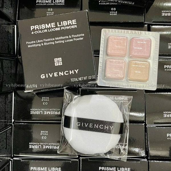 Phấn phủ Givenchy Prisme Libre 4 Color Loose Powder 4x0,15g kèm bông p – Vy Hí Beauty
