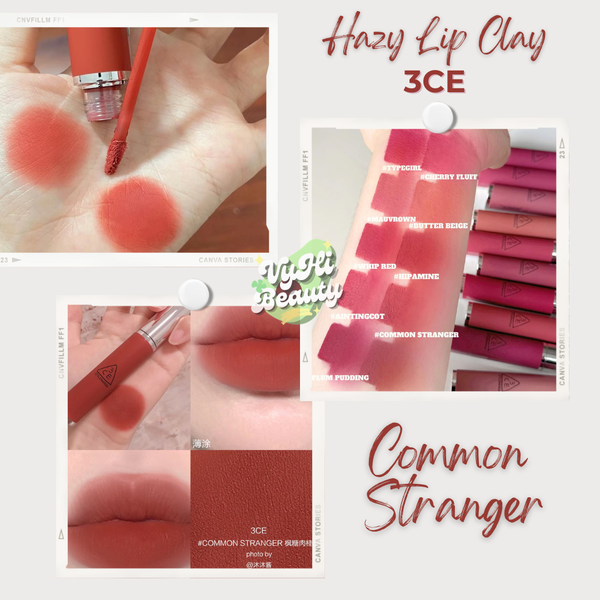 Son kem 3CE Hazy Lip Clay – Vy Hí Beauty