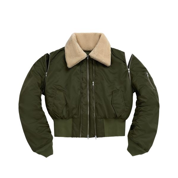 DETACHABLE-SLEEVE BOMBER JACKET / GREEN – GAMBLE WORLDWIDE