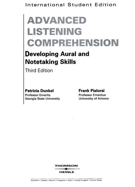 Advanced Listening Comprehension – E-books Max30