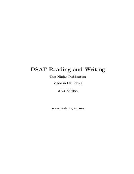Digital SAT Reading and Writing Study Guide - 8 Full-length Practice M ...