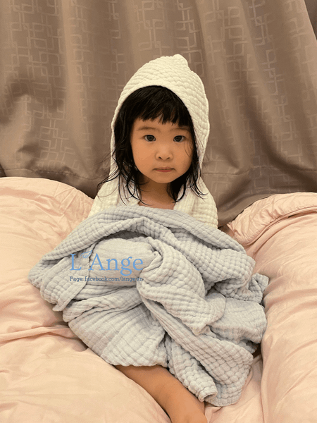 L'ANGE KHĂN TẮM VẢI BÔNG CÓ NÓN 6 LỚP 65X65 – YODEE Việt Nam