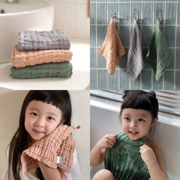 L'ANGE - KHĂN NHỎ VẢI BÔNG 9 LỚP 22X22cm ( SET 3 CÁI ) – YODEE Việt Nam