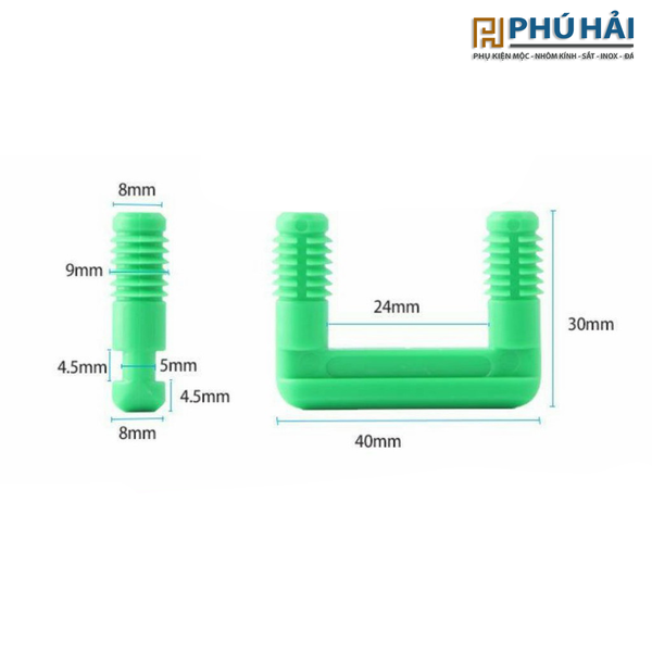 Chốt U xanh(200 cái/bịch – Phân Phối Vật Tư Phụ Kiện Phú Hải